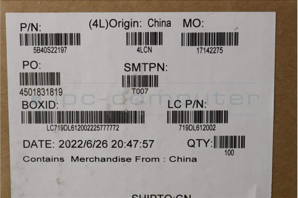 Lenovo 5B40S22197 Bracket L 82TL TYPE_C - ipc-computer.de