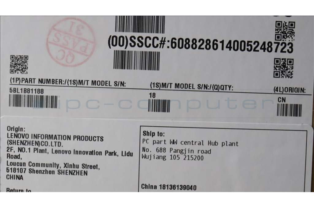 Lenovo 5BL1B81188 F/Light Mod,Blue light,T780,TX - ipc-computer.de