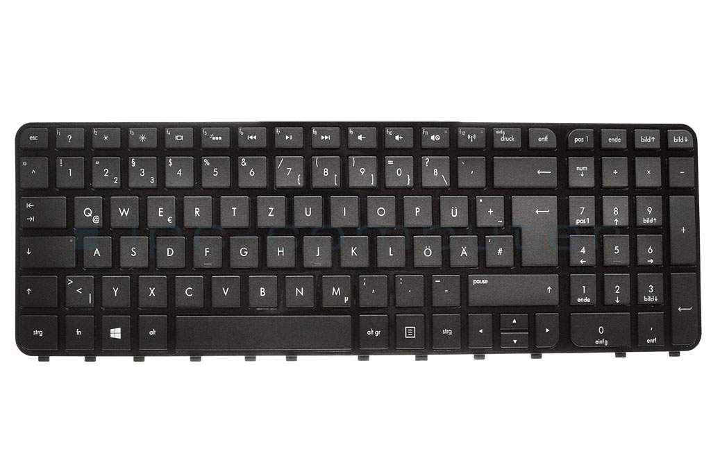 PK130U92A11 Original HP Tastatur DE (deutsch) schwarz/schwarz mit ...