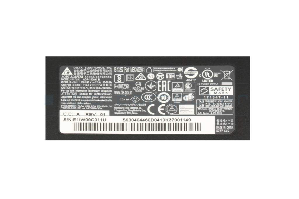 Sager Notebook NP6271C-S (NP70RNC1) Netzteil 150,0 Watt - ipc-computer.de