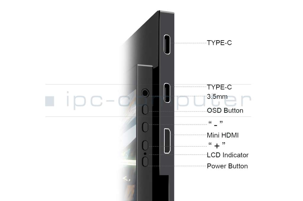 portabler Monitor 15.6 FHD USB-C/HDMI für Asus B2502CBA - ipc-computer.de
